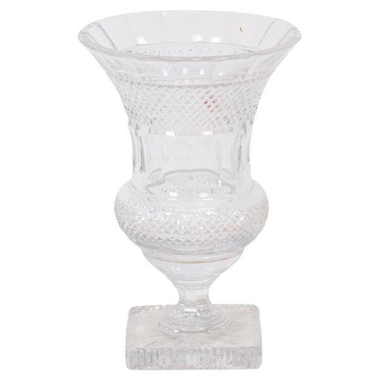 Vase in Crystal in Medici Shaped, Twentieth Century For Sale at 1stDibs