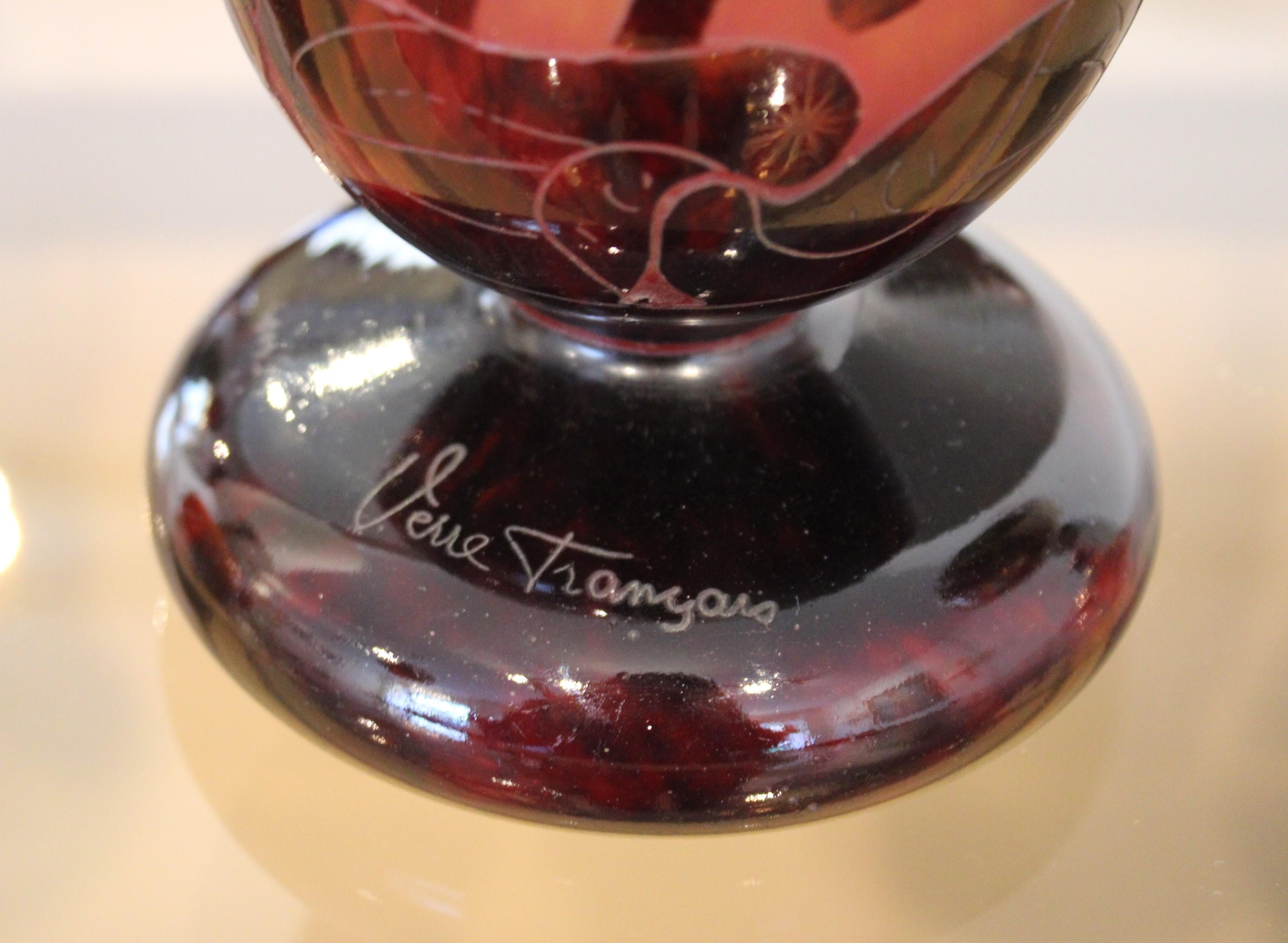 Vase, "Le verre français" France, 20th century For Sale at 1stDibs