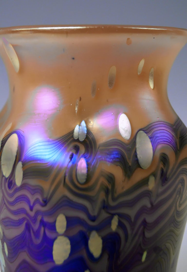 Vase Loetz Widow Klostermuehle Bohemia Art Nouveau New Red Cytisus c ...