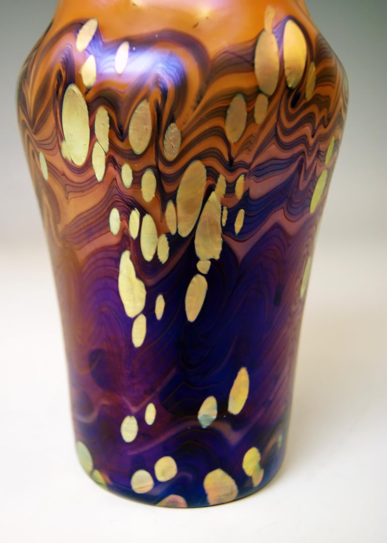 Vase Loetz Widow Klostermuehle Bohemia Art Nouveau New Red Cytisus c ...