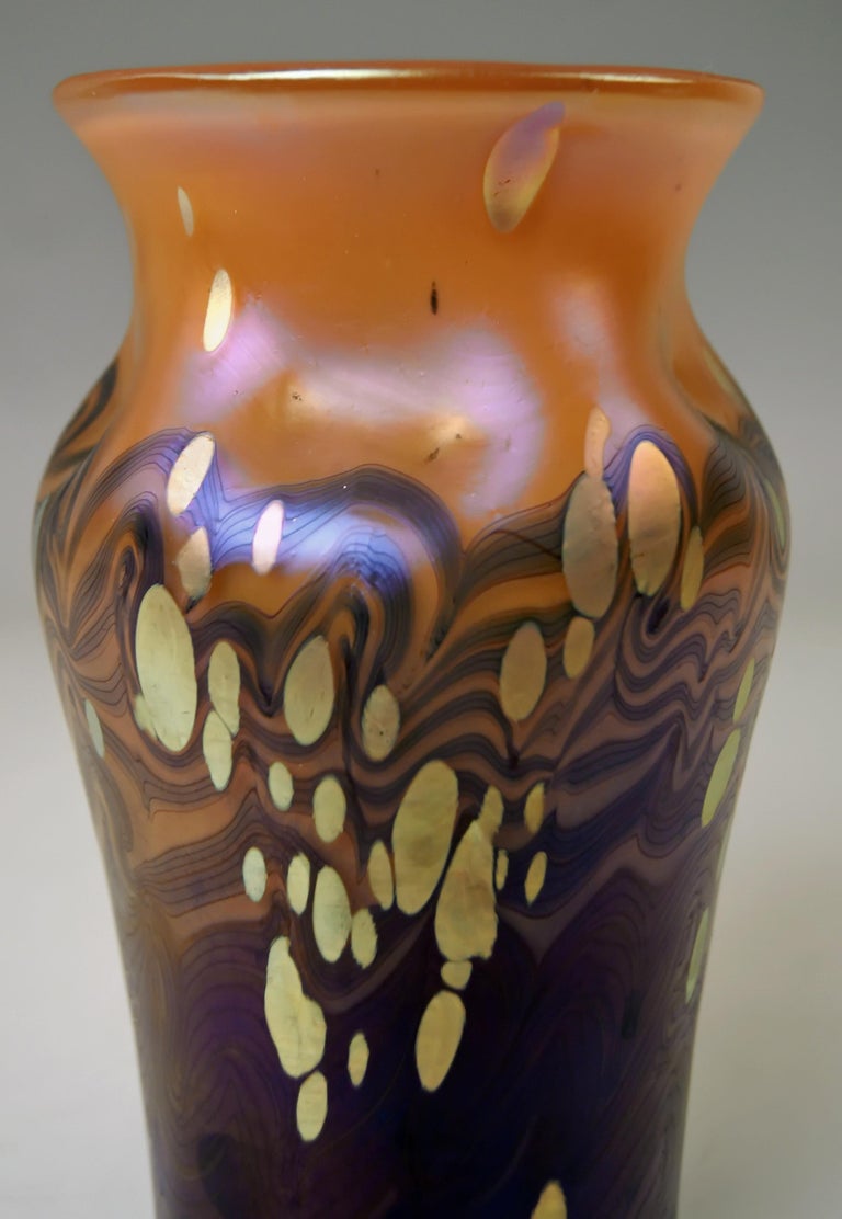 Vase Loetz Widow Klostermuehle Bohemia Art Nouveau New Red Cytisus c ...