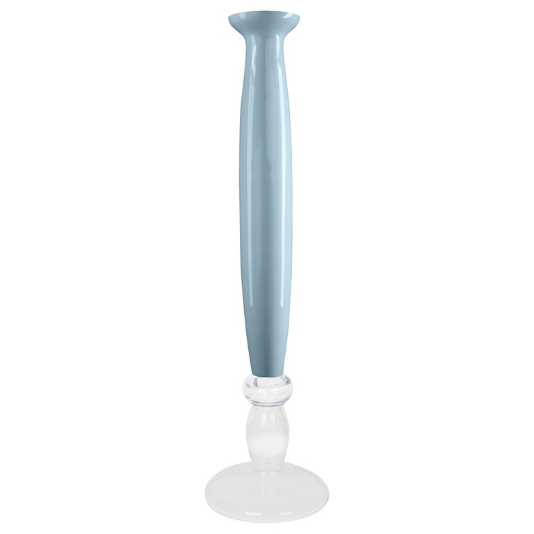 Vase Mercurio, Purist Blue Color, 2020 Trend, and Clear, in Glass ...