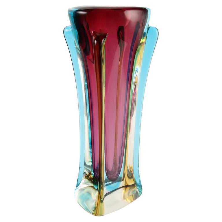 Vase Murano Glass, Italy, 1960s For Sale at 1stDibs