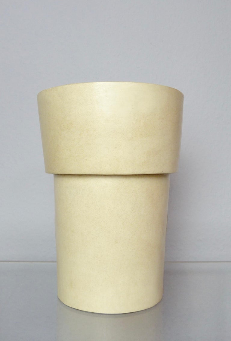 Vase of Parchment Leather over Paper Mâché by R&Y Augousti, Paris ...