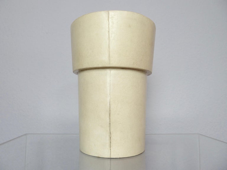 Vase of Parchment Leather over Paper Mâché by R&Y Augousti, Paris ...