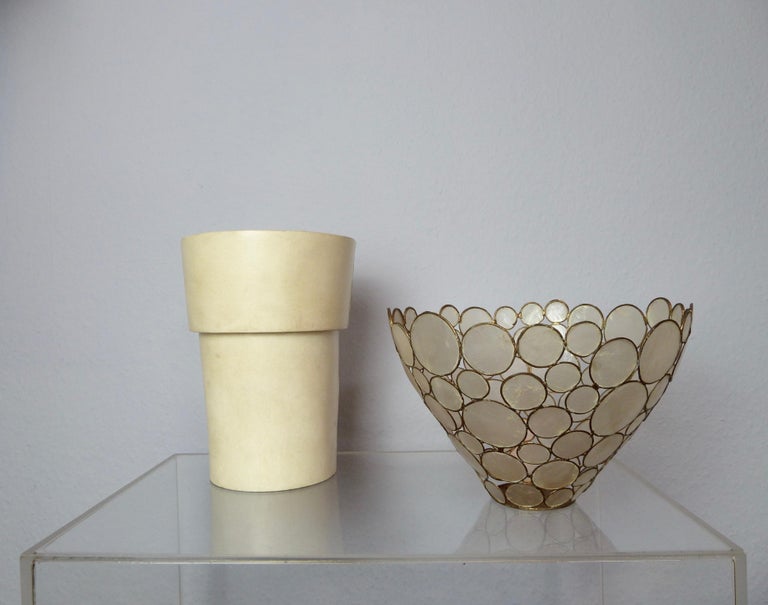 Vase of Parchment Leather over Paper Mâché by R&Y Augousti, Paris ...