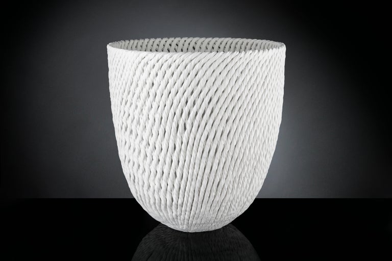 Vase Palladio Big, Bassano White Ceramic, Italy For Sale at 1stDibs