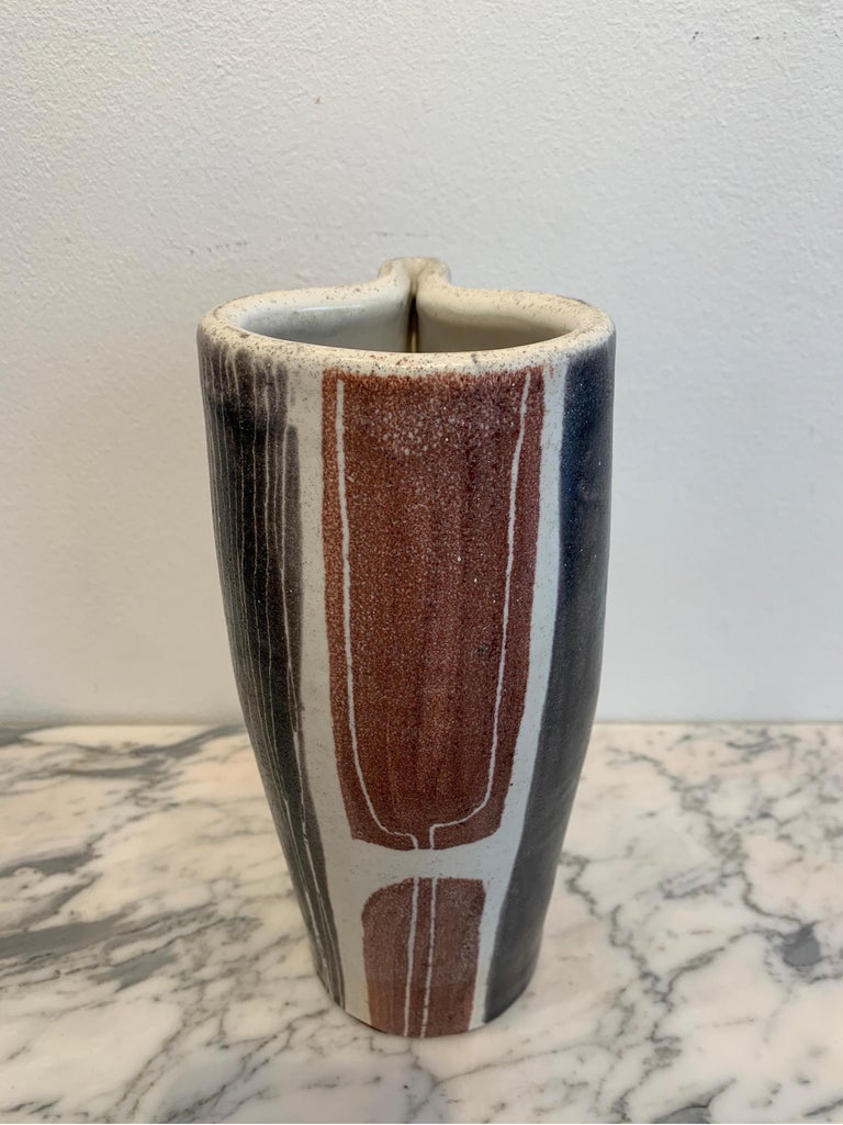 Vase Pincé by Mado Jolain, Signed, 1950s For Sale at 1stDibs