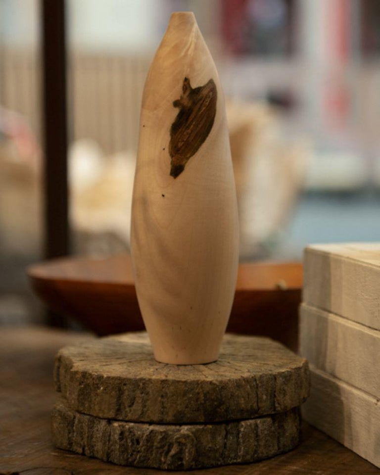Soliflore vase, red beech wood, handmade in France, unique piece For ...