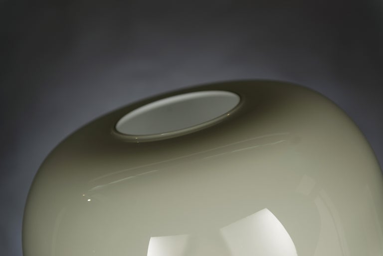 Vase Torcello, Cased Muranese Glass, Grey Color, Italy For Sale at 1stDibs