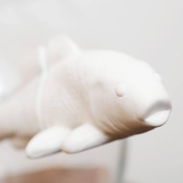 Vase White Fish in Ceramic at 1stDibs | white fish vase