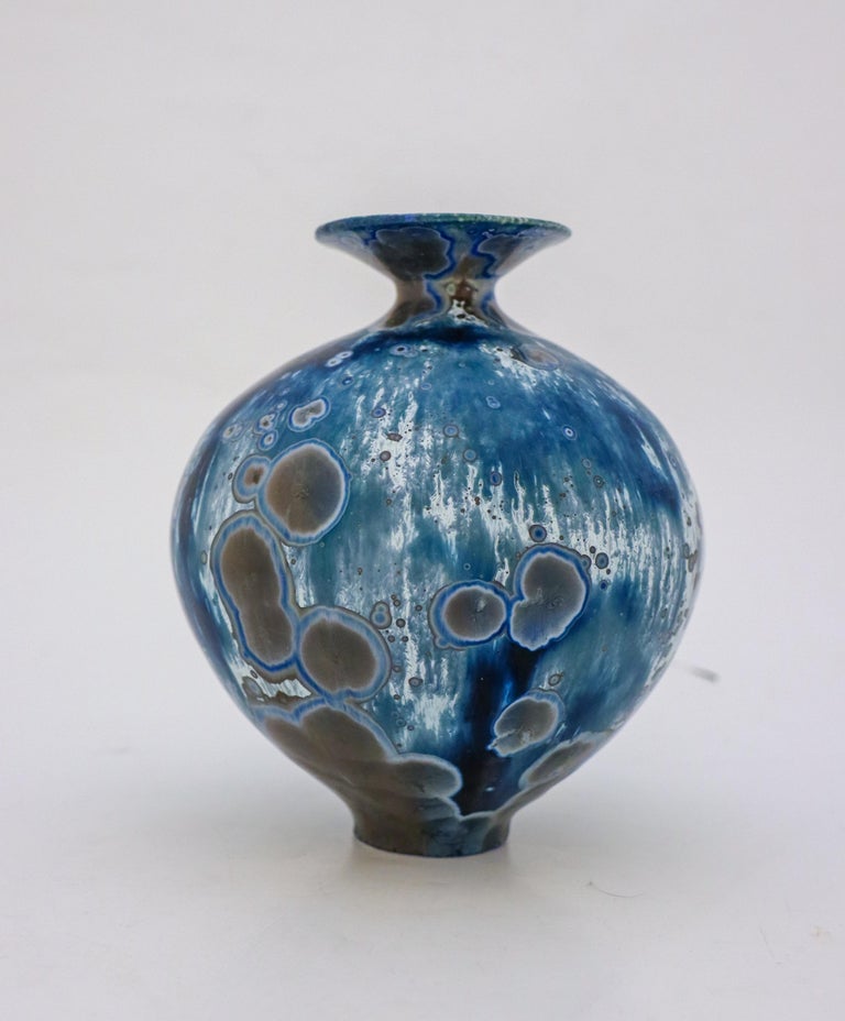 Vase with Blue Space Crystalline Glaze Isak Isaksson Contemporary ...