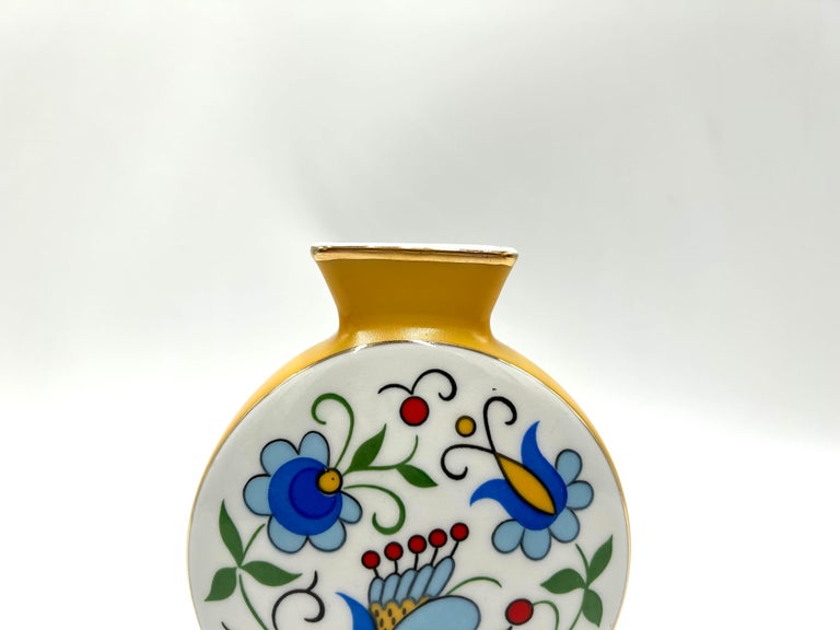 Vase with Folk Patterns, Lubiana, Poland, 1970s For Sale at 1stDibs