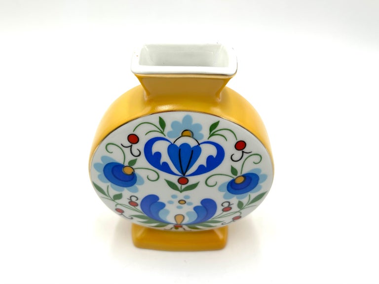 Vase with Folk Patterns, Lubiana, Poland, 1970s For Sale at 1stDibs