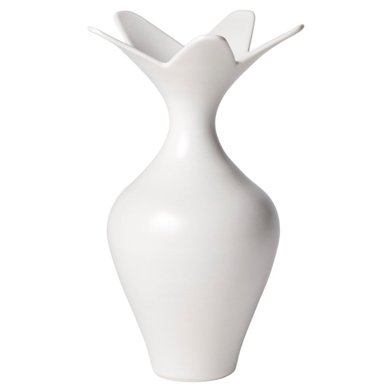 Vase with Star Rim, a Unique White Porcelain Vase by Vivienne Foley For ...