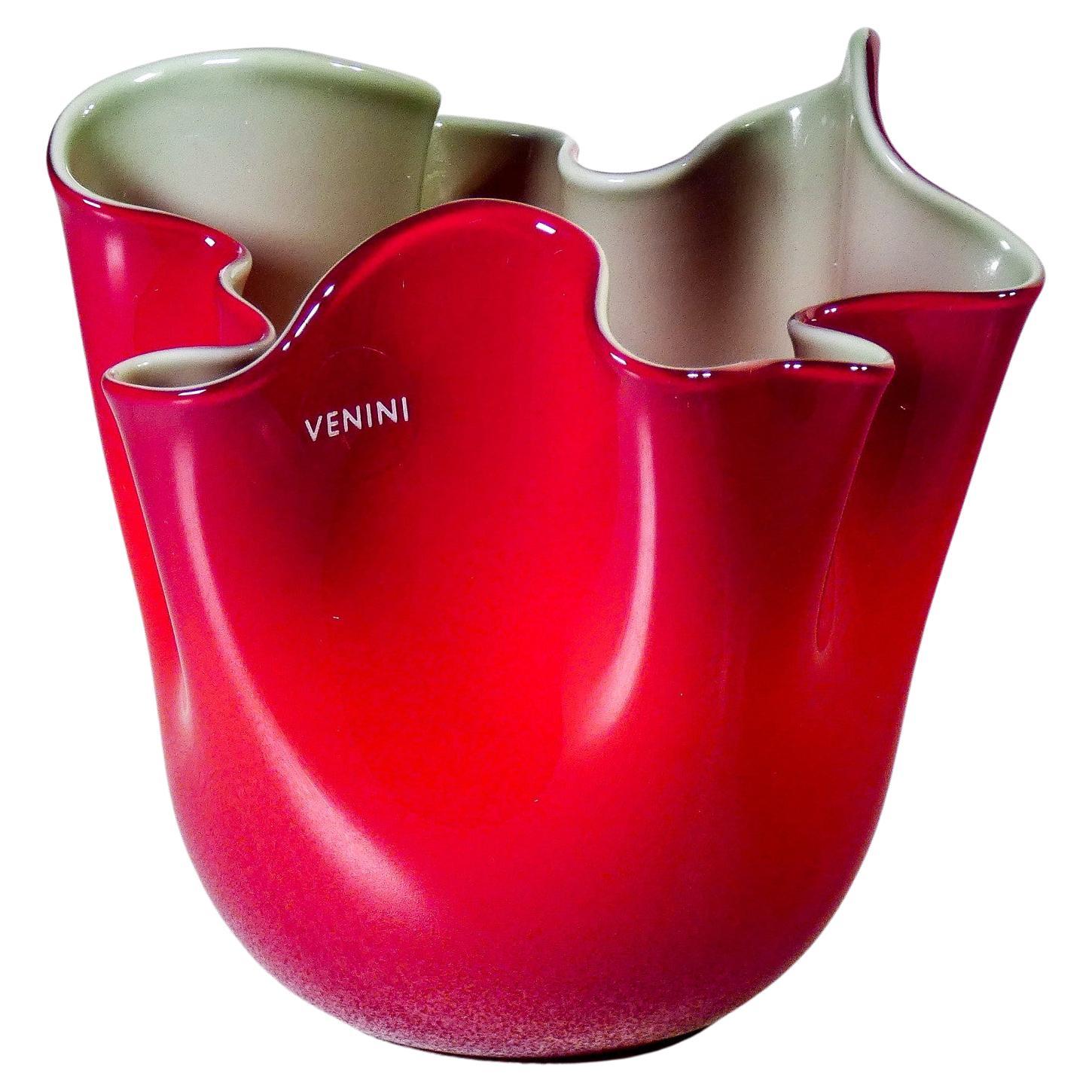 Vaso Fazzoletto VENINI, design originale di F. Bianconi. Versione ...