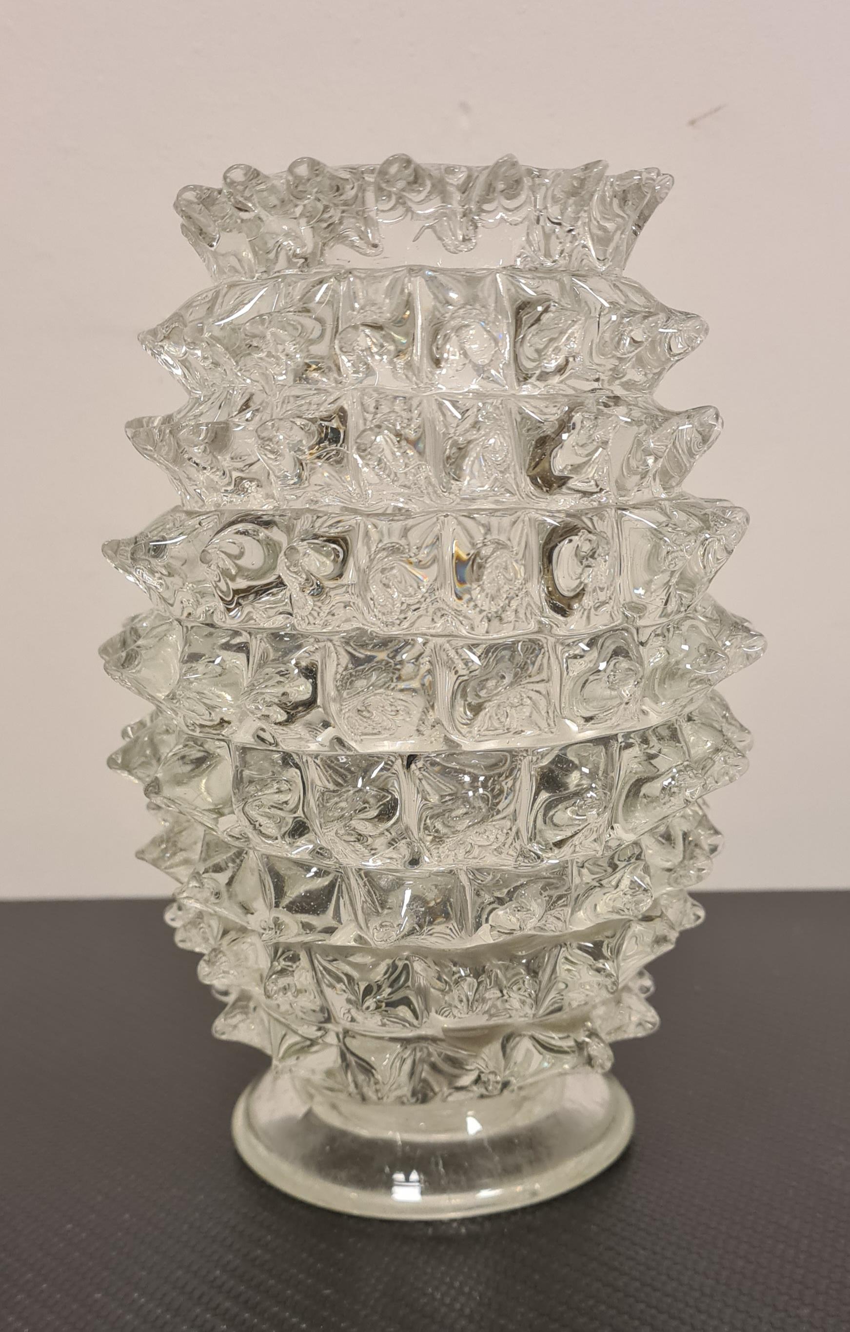 Rostrato murano glass vase by Barovier and Toso For Sale at 1stDibs