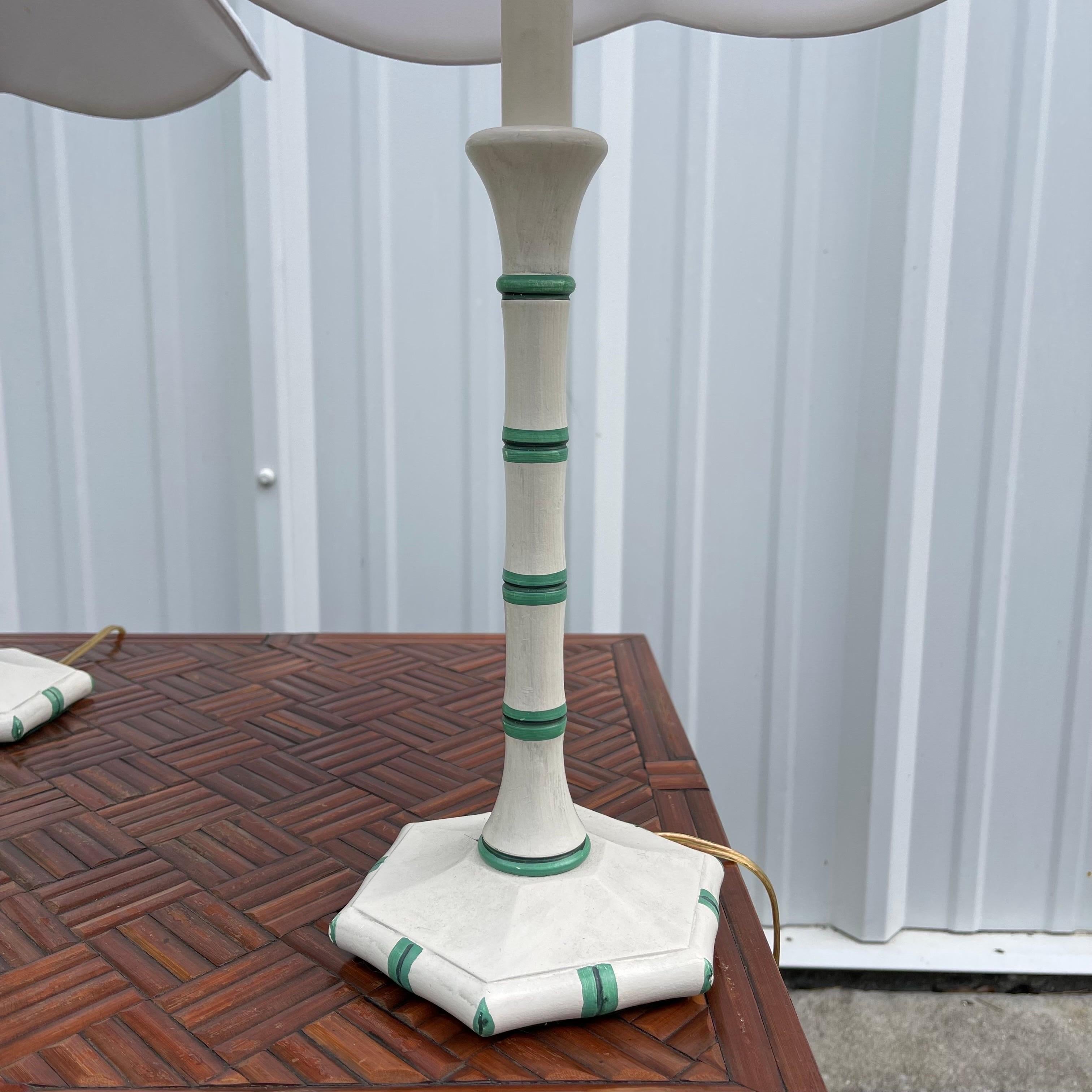 Vaughan Designs Hollywood Regency Faux Bamboo Table Lamps, a Pair For ...