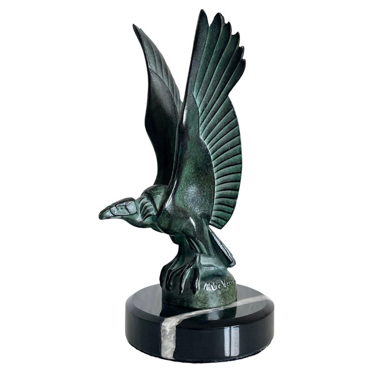 Vautour Animal Sculpture in Spelter Marble Original Max Le Verrier at ...