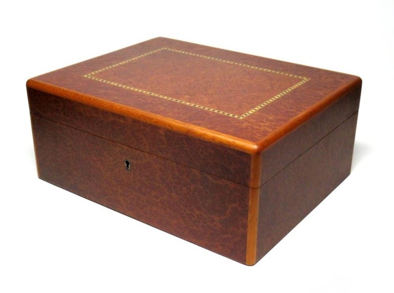 Vavona Burl Wood Handmade Irish Jewelry Casket Box by Manning of ...