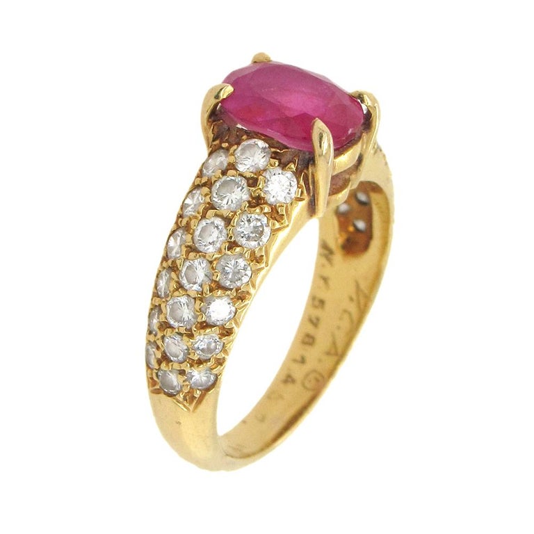VCA Ruby Diamond Ring For Sale at 1stDibs