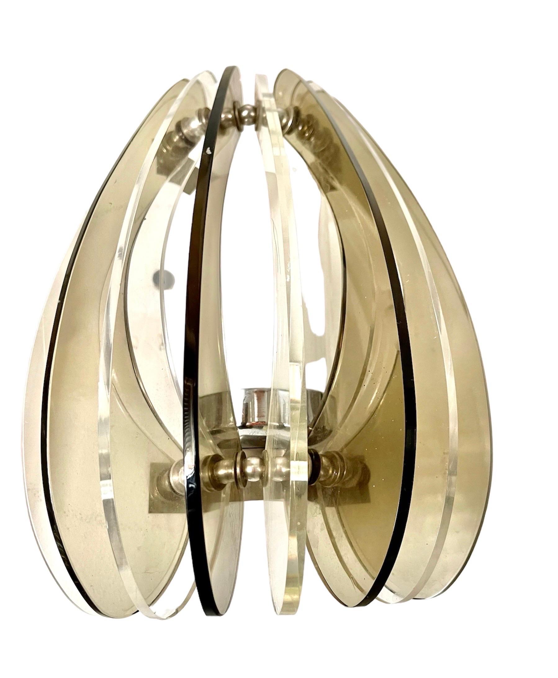 Veca Wall Lighting Pair Bicolore, Italy, 1960 at 1stDibs