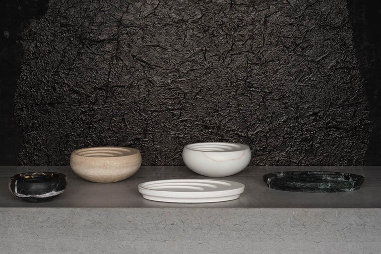 Vega Bowl Small Marble Flower Vase and Candleholder For Sale at 1stDibs