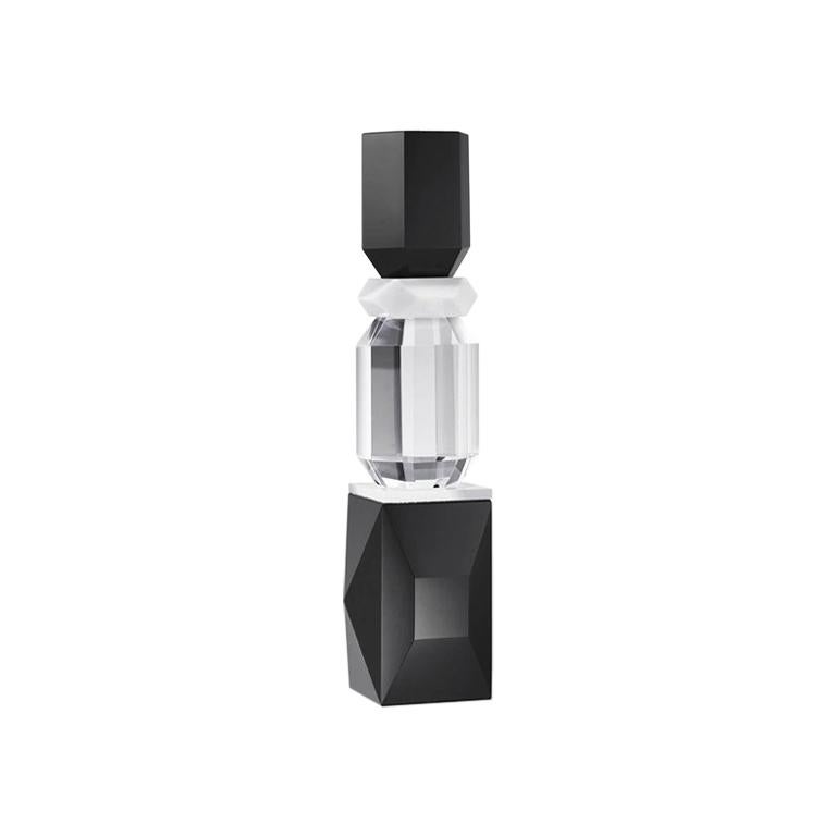 Miami Crystal T-Light Holder, Hand-Sculpted Contemporary Crystal For ...