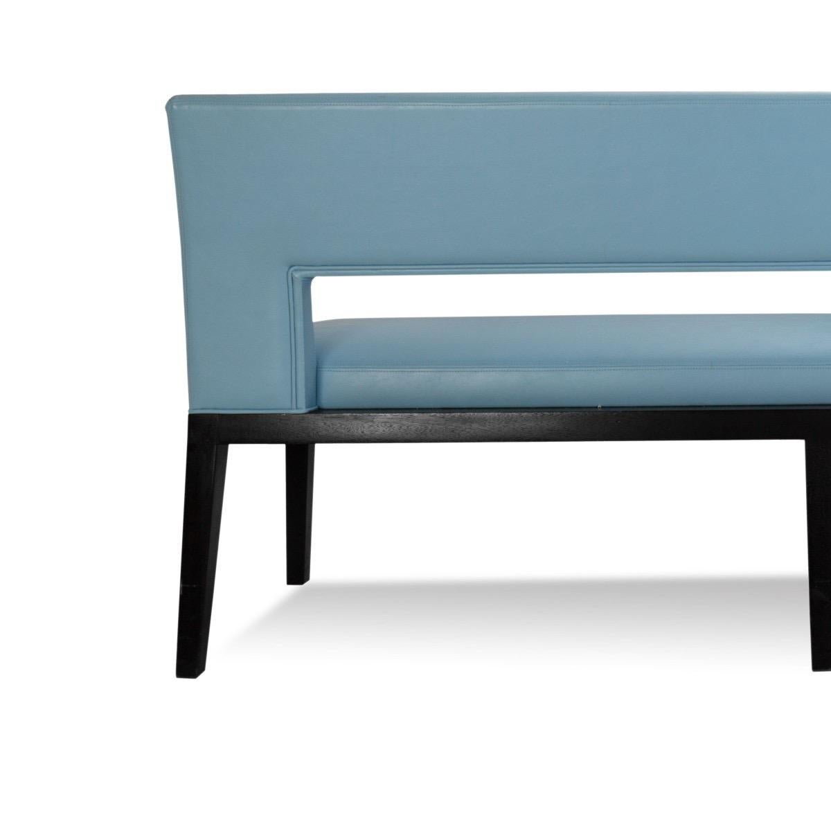Velin Wood and Leather Bench by Christian Liaigre for Holly Hunt at ...