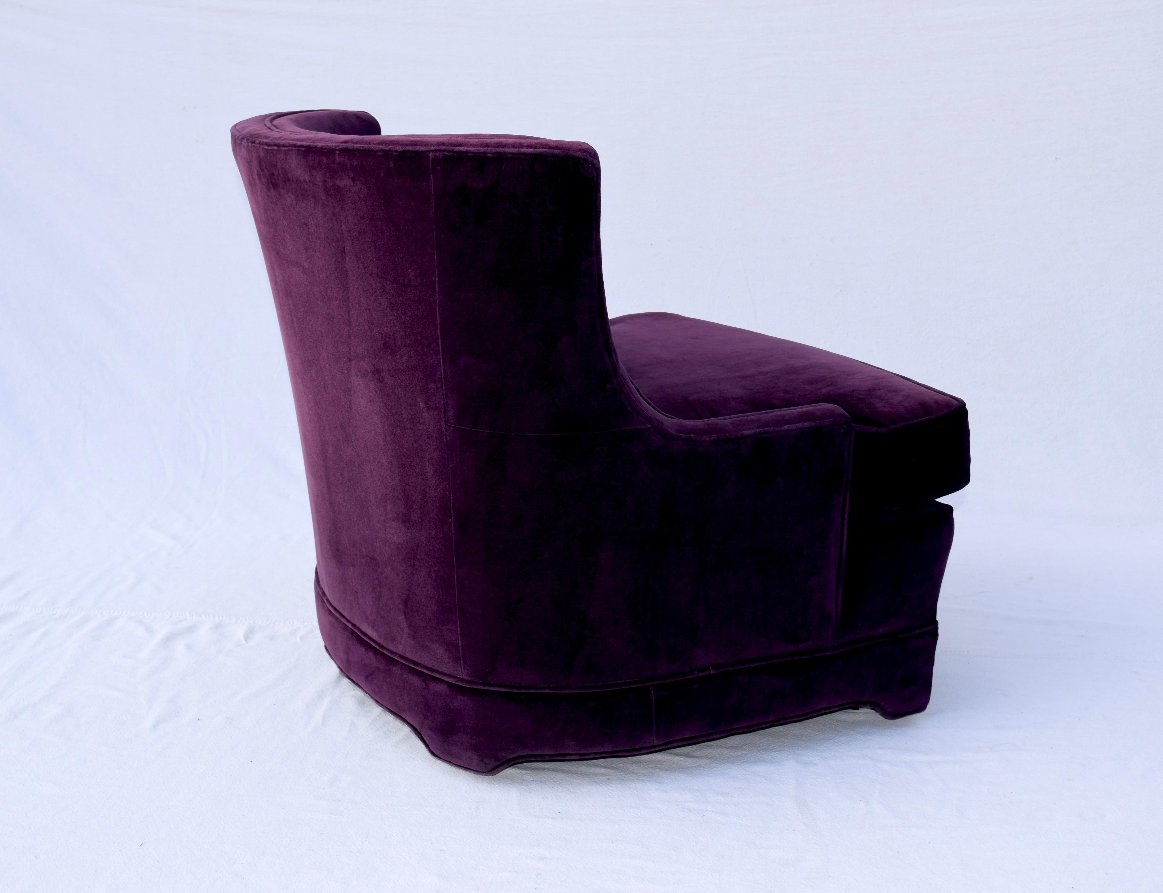 Velvet Club Chairs at 1stDibs
