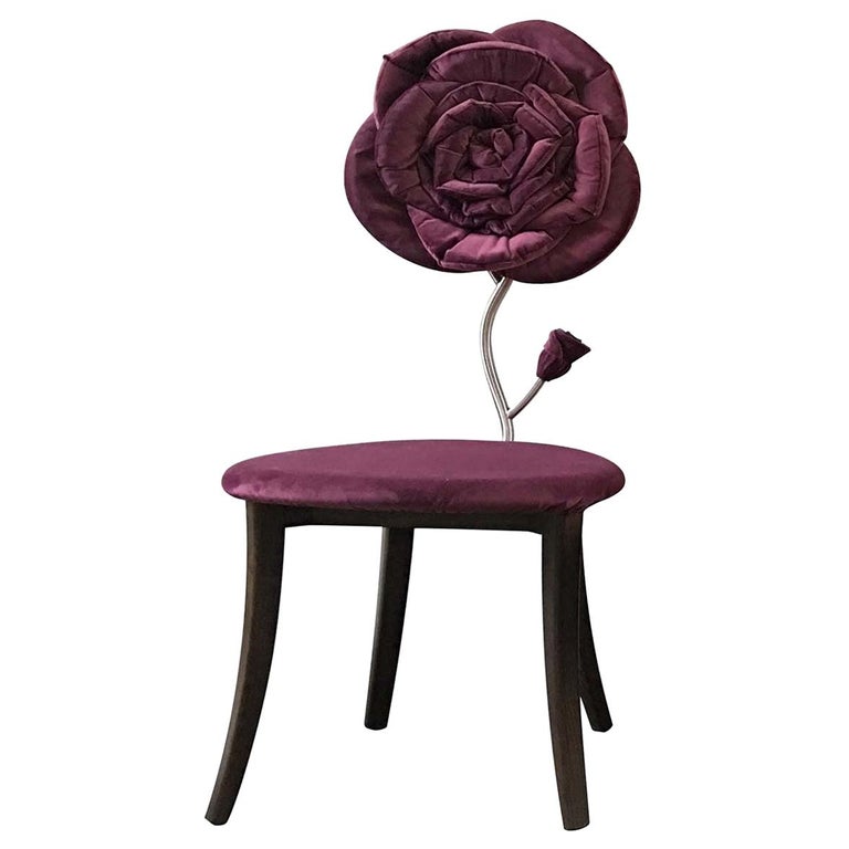 Velvet Rose Accent Chair For Sale at 1stDibs