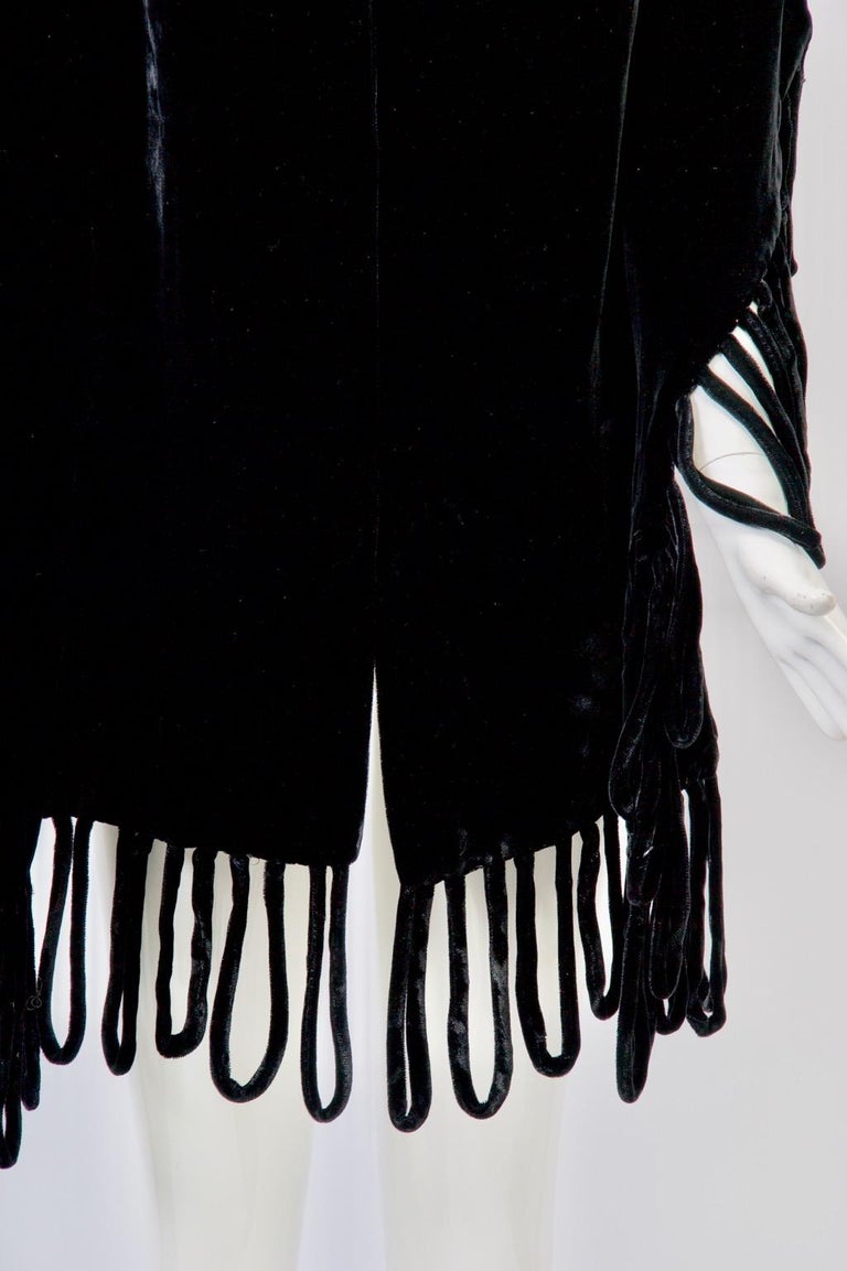 Velvet Shawl with Looped Fringe For Sale at 1stDibs