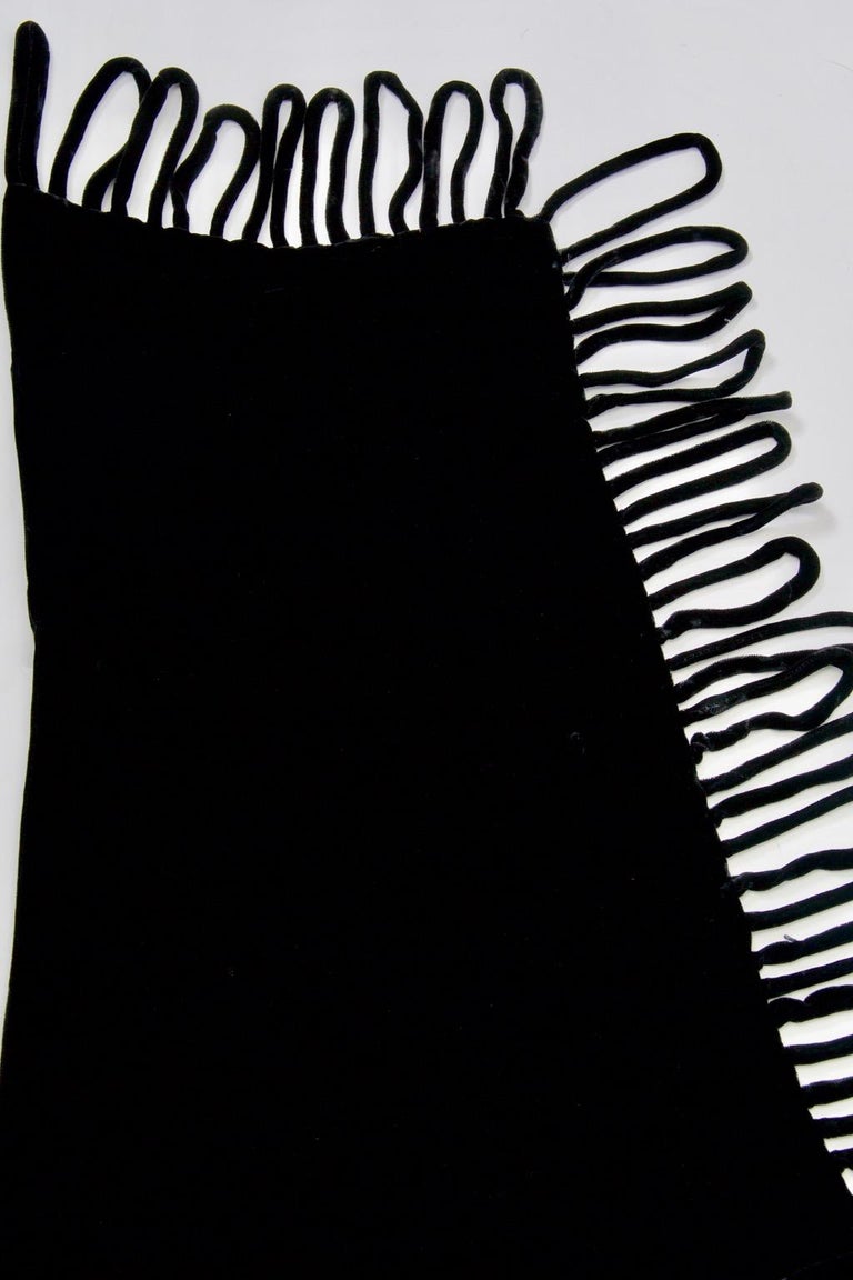 Velvet Shawl with Looped Fringe For Sale at 1stDibs