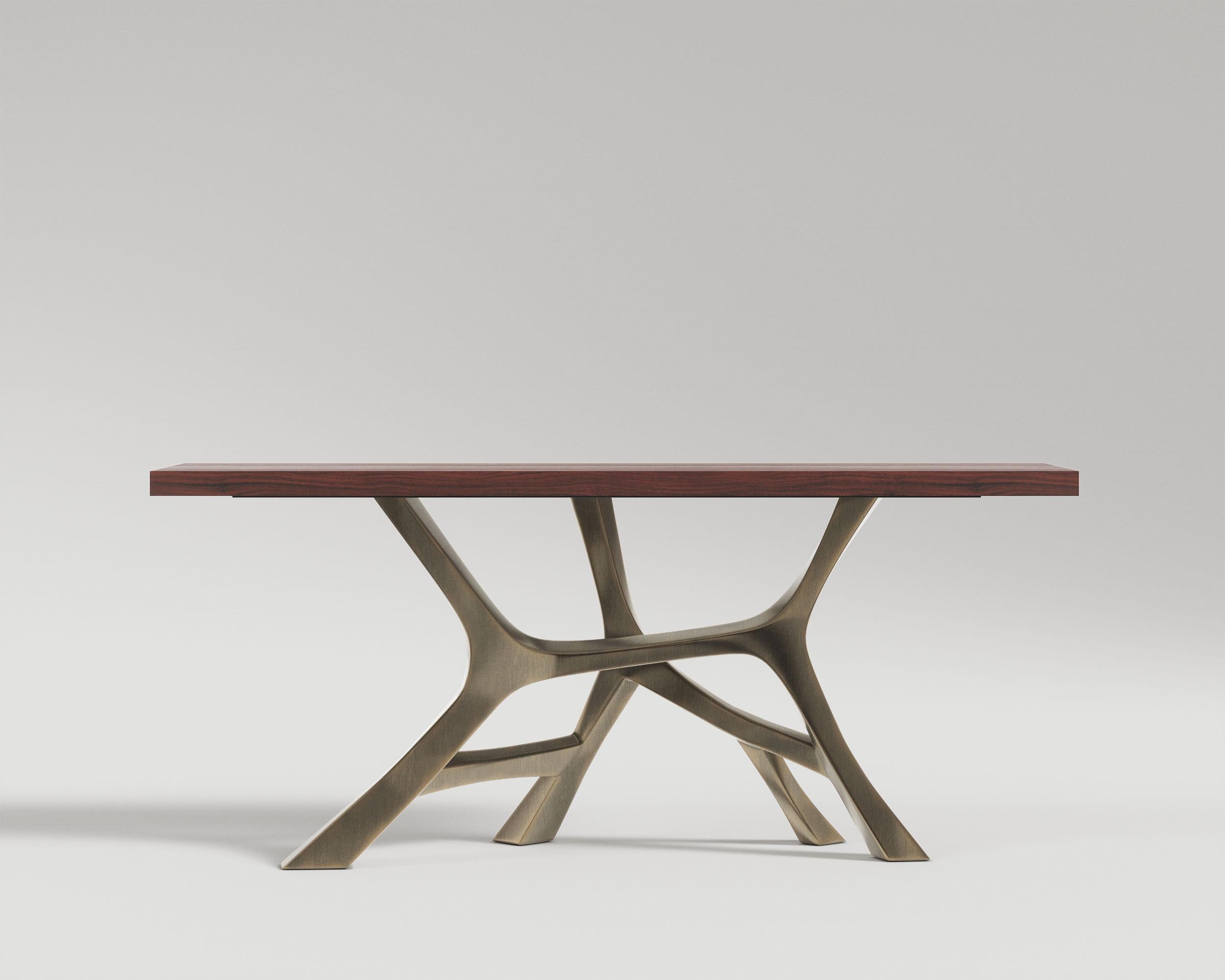 Vena Console Table in Polished Bronze by Palena Furniture For Sale at ...