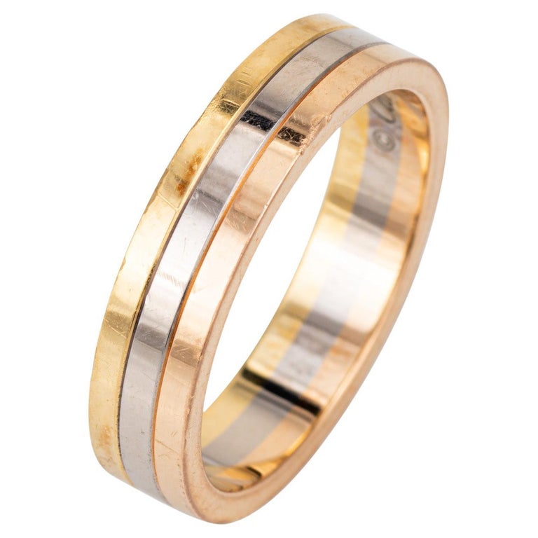 Vendome Louis Cartier Wedding Band 5mm 58 US 8 1/4 18k Gold Ring Signed ...