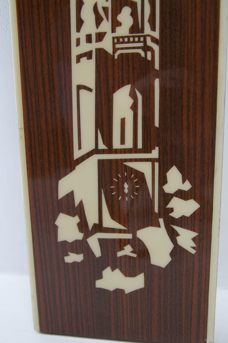 Veneer Image of Church Tower, 1960s For Sale at 1stDibs