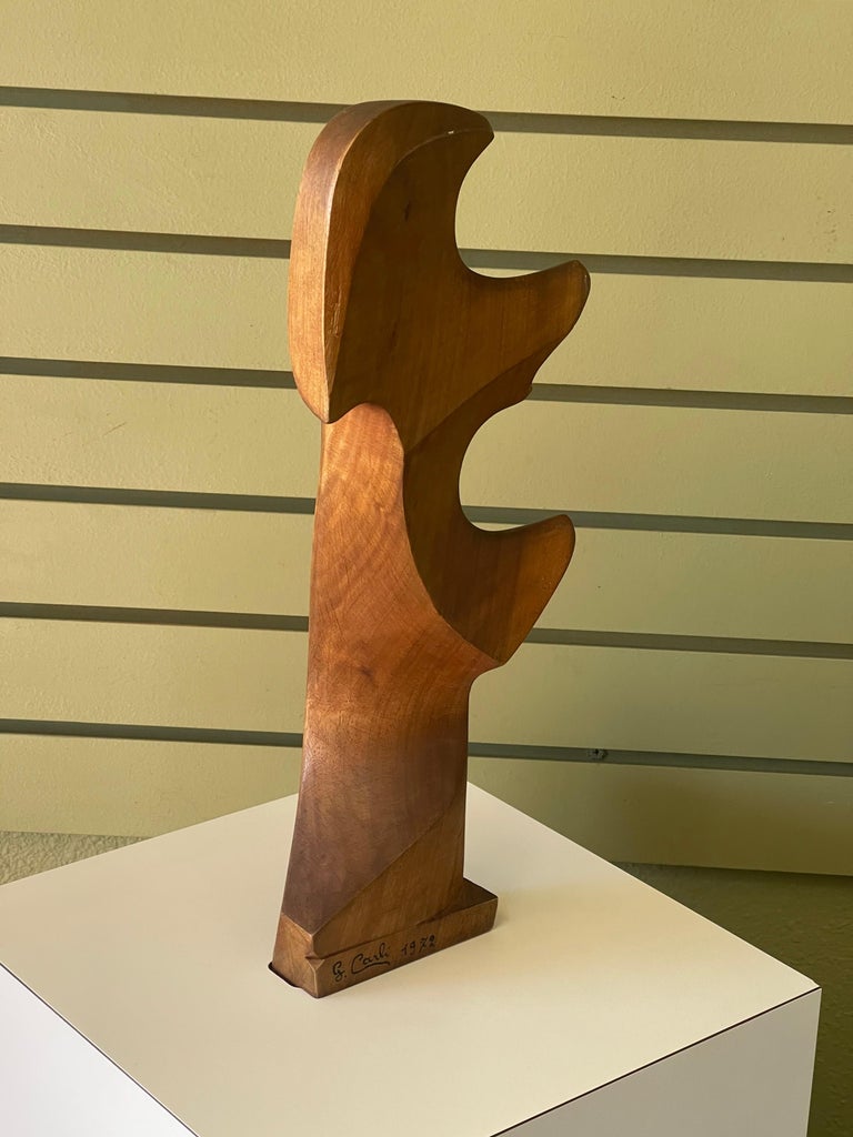 Venetian Abstract Solid Walnut Forcola 'Oarlock' Sculpture by Giuseppe ...