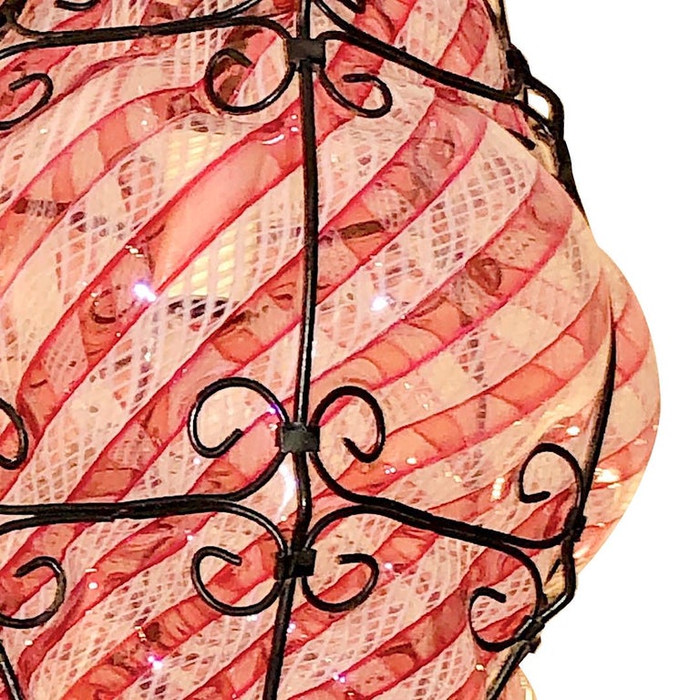 Venetian Blown Glass Murano Lantern For Sale at 1stDibs