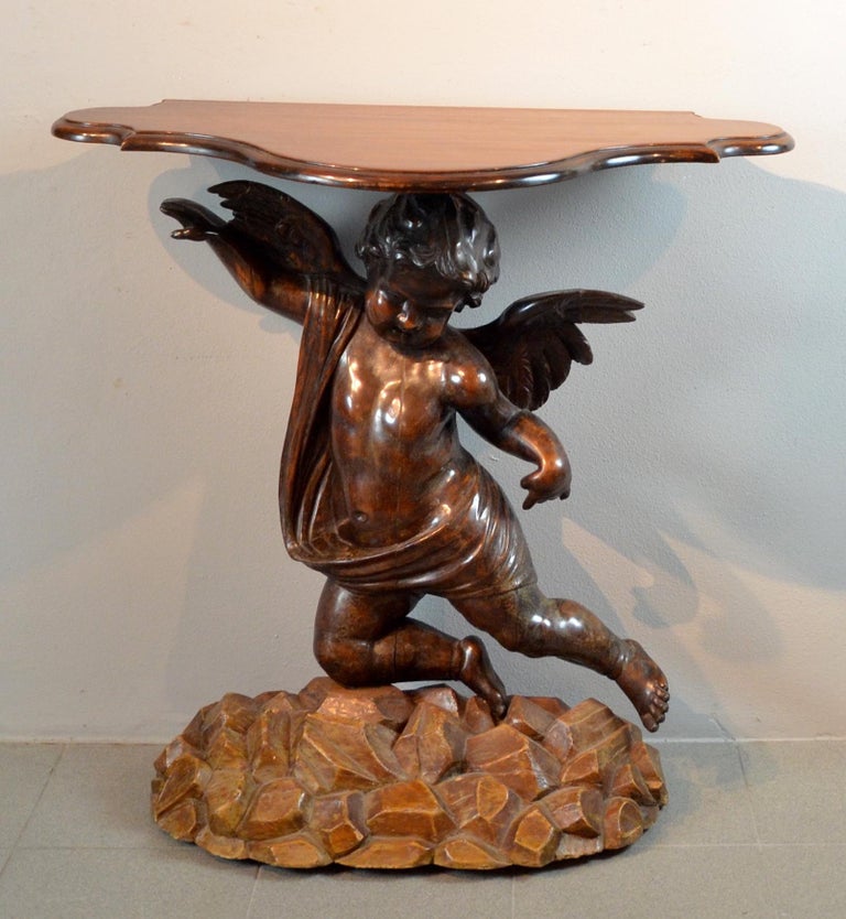 Venetian carver of the nineteenth century - Consolles Tables Angels ...