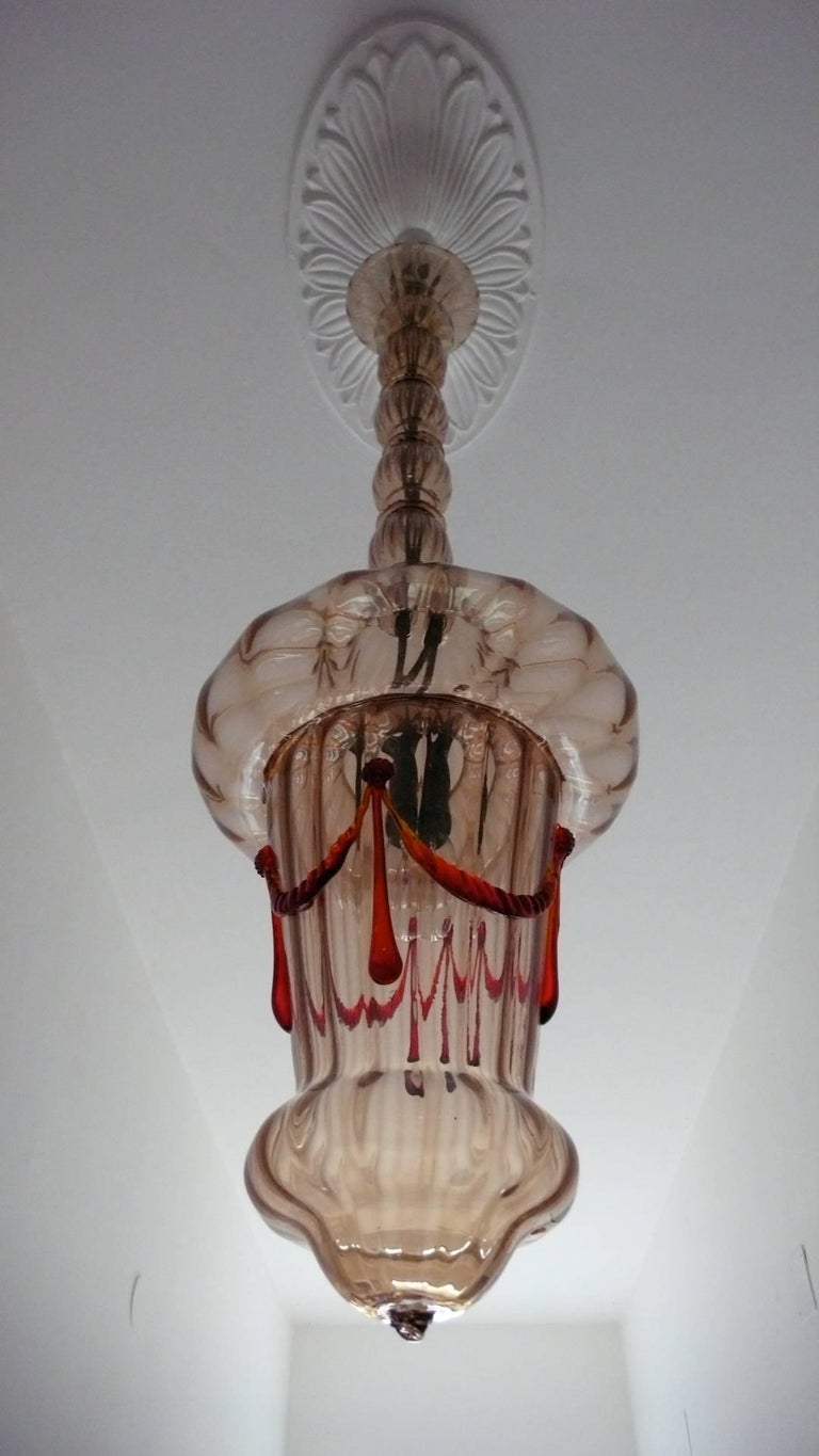 Venetian Lantern Attributed to Venini, Murano, circa 1950 at 1stDibs