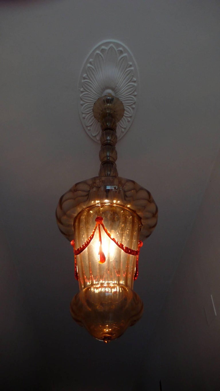 Venetian Lantern Attributed to Venini, Murano, circa 1950 at 1stDibs