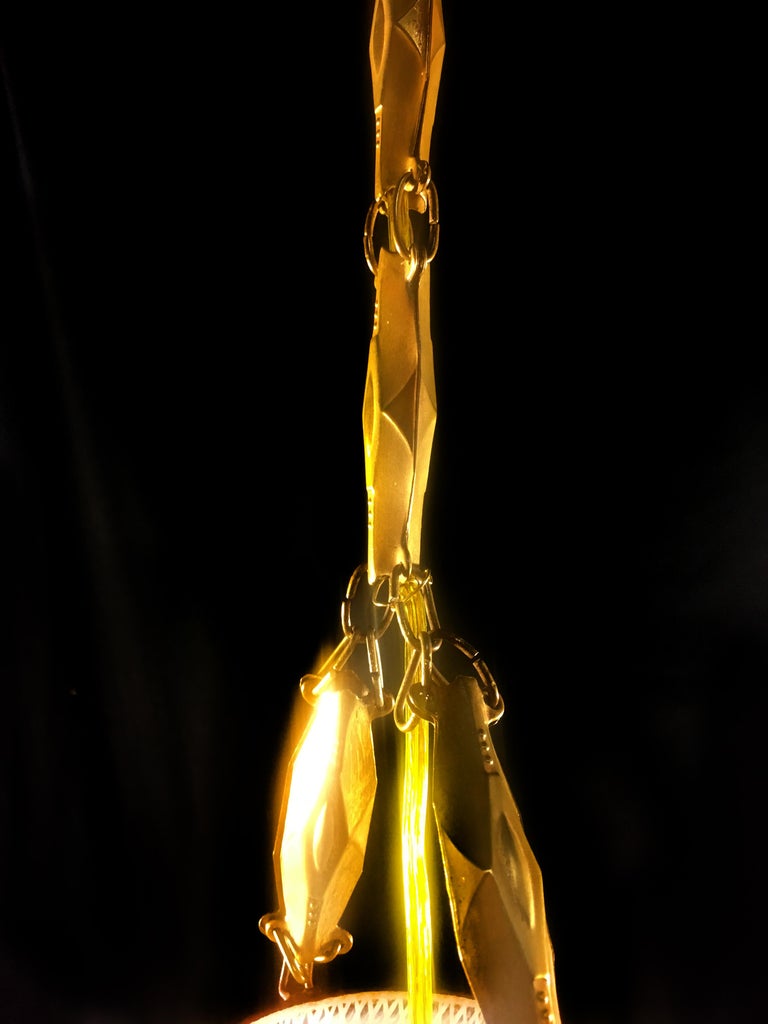 Venetian Lantern Chandelier "Reticello" Glass, Murano, 1950s For Sale ...