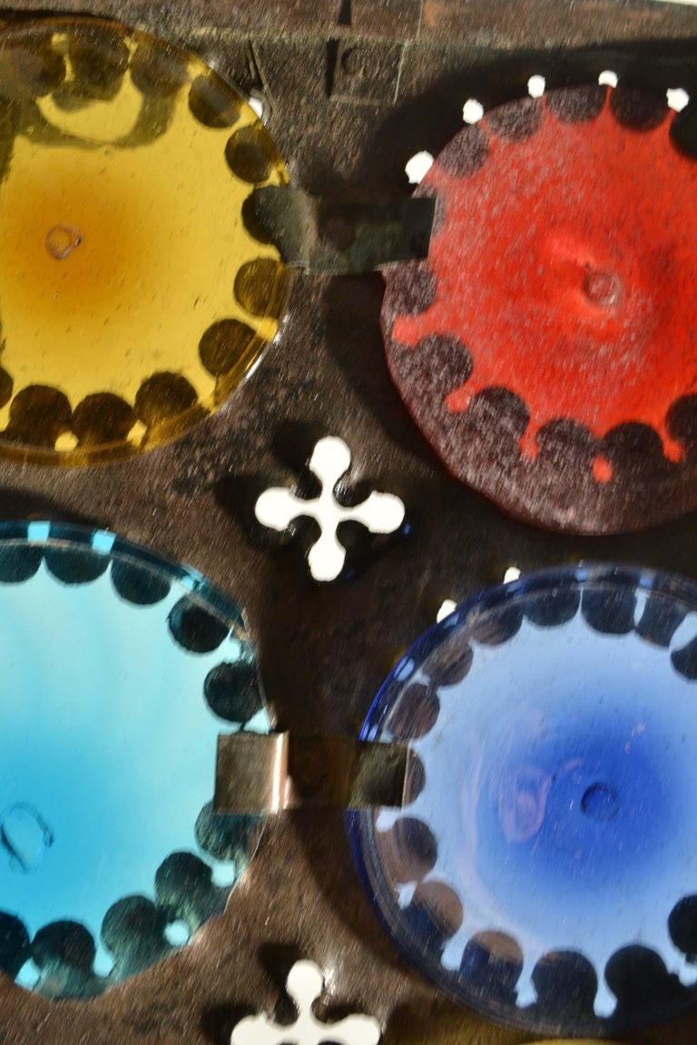Venetian Lantern with Colored Murano Glass Disks, Late 19th Century For ...