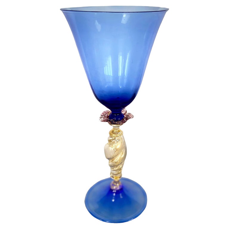 Venetian MURANO Cobalt Blue Italian Signed Vintage Hand Blown Glass ...
