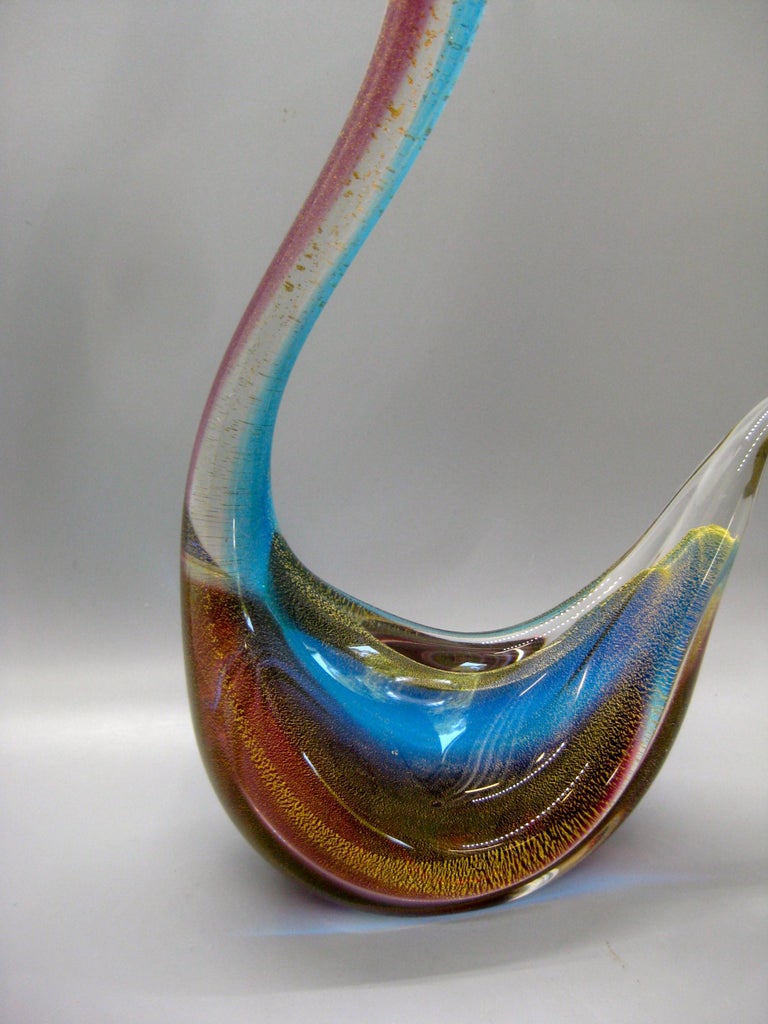 Venetian Murano Formia Italian Sommeroso Vetri Art Glass Swan Sculpture ...