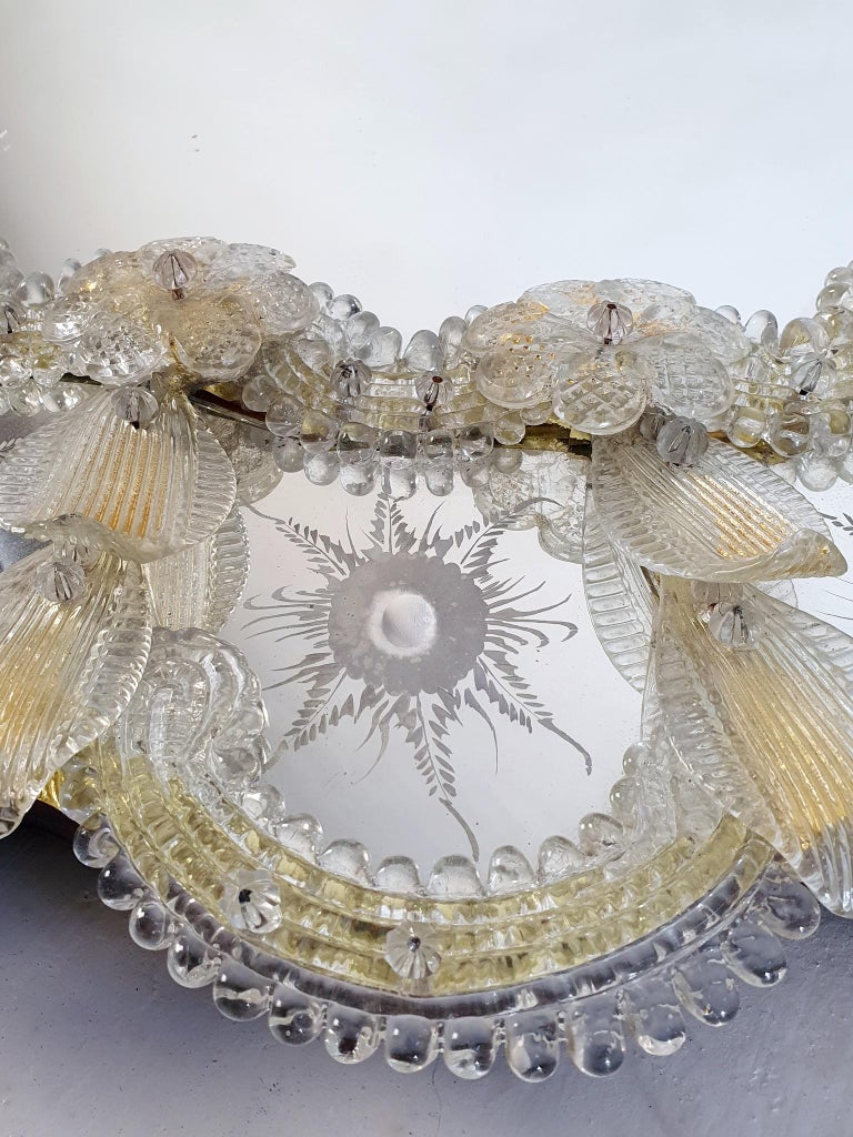 Venetian Murano Glass Mirror For Sale at 1stDibs