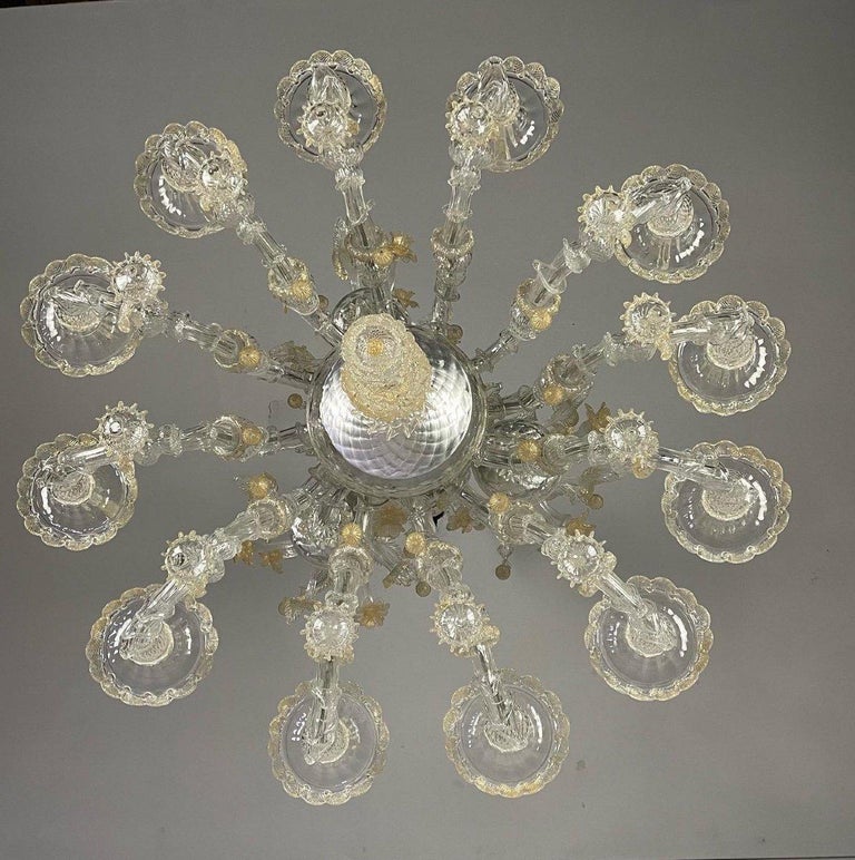 Venetian Rezzonico Chandelier In Golden Murano Glass 12 Arms Of Light ...