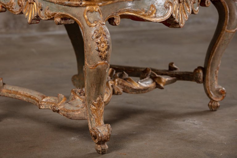 Venetian Rococo Decorated Armchair For Sale at 1stDibs