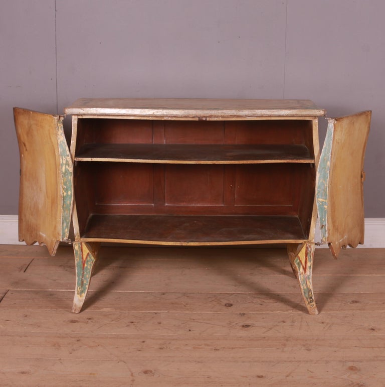 Venetian Serpentine Painted Buffet For Sale at 1stDibs