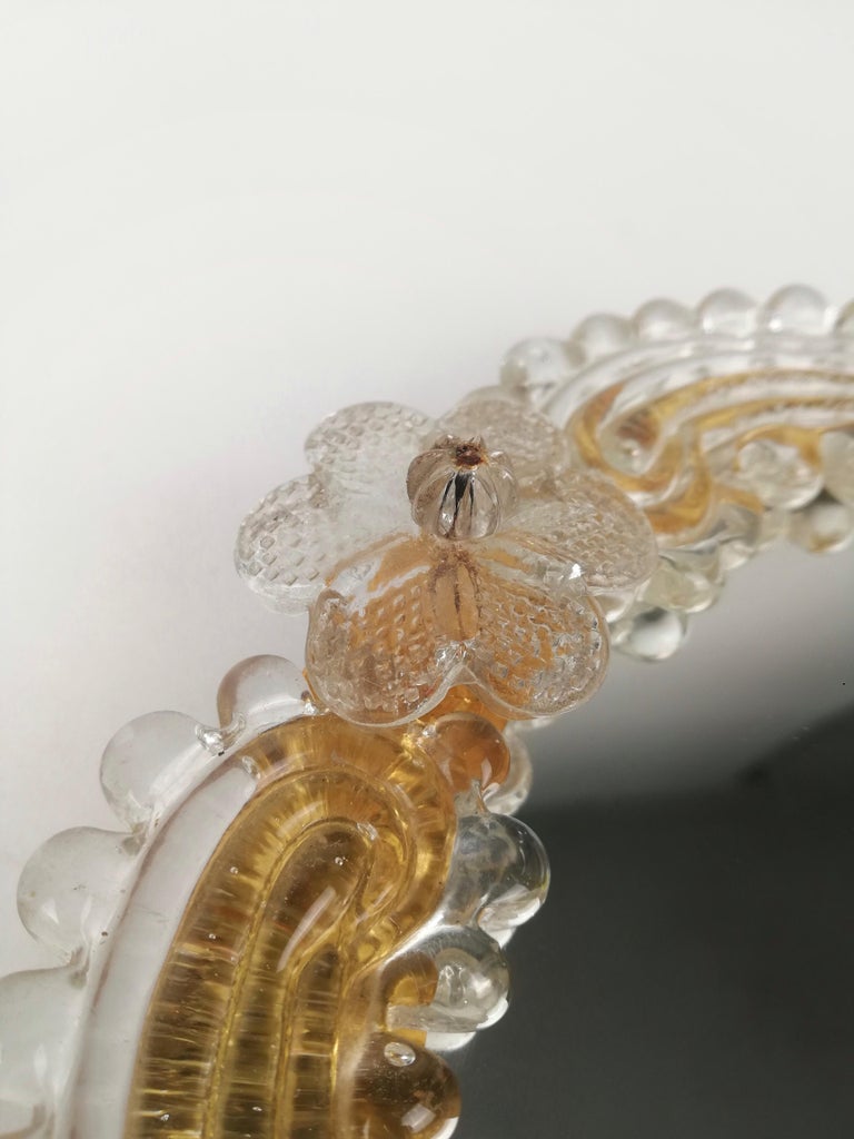 Venetian Table Mirror in Murano Glass by Archimede Seguso, Italy, 1950s ...
